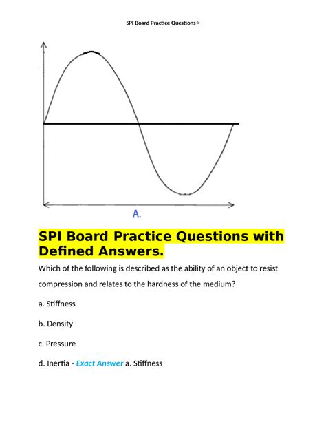 Spi Board Practice Questions With Defined Answers Exams Nursing