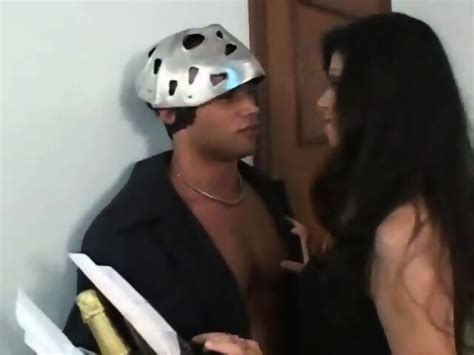 Fabiane Thompson And Man With Mask