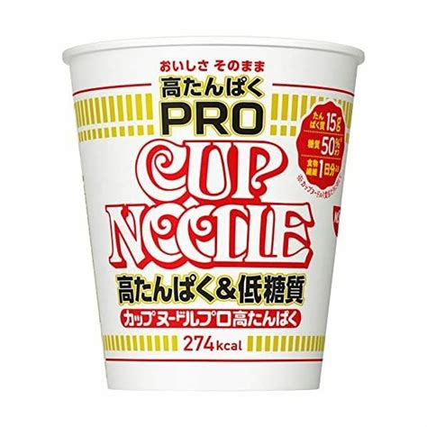 일본 라멘 컵라면 닛신 식품 컵 누들 Pro 고단백 And 저당질 하루분 식이섬유 포함 74g X 12개 티몬