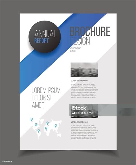 Laporan Tahunan Leaflet Brosur Flyer Template Desain Ukuran A4 B