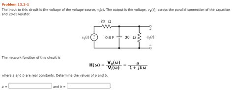 Solved Problem The Input To This Circuit Is The Chegg