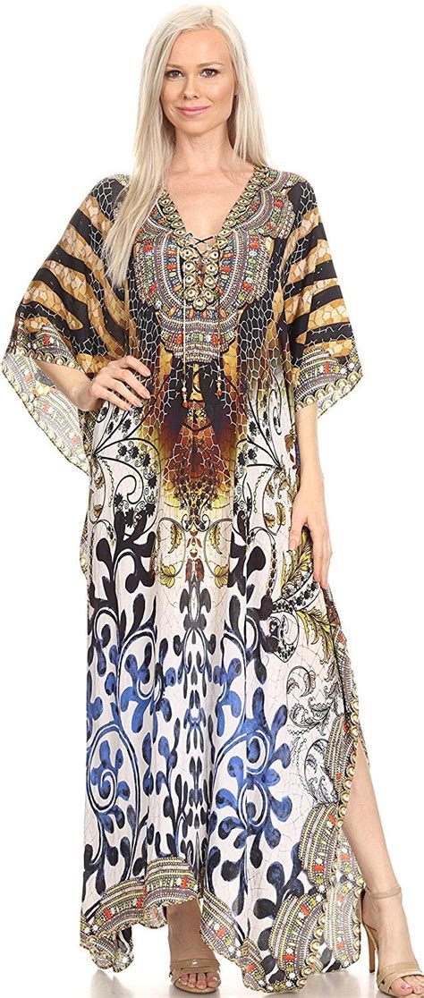 This Caftan Dress Cover Up Is Made Of A Lightweight Material With No