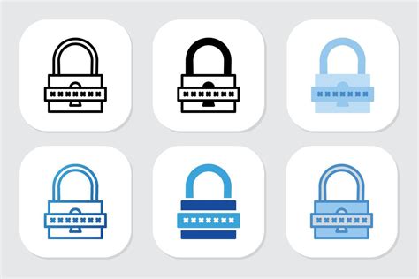 Password Icons With Various Design Styles 55507507 Vector Art At Vecteezy