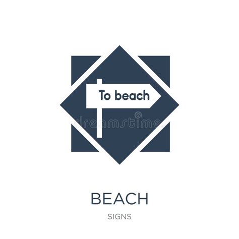 Beach Icon In Trendy Design Style Beach Icon Isolated On White