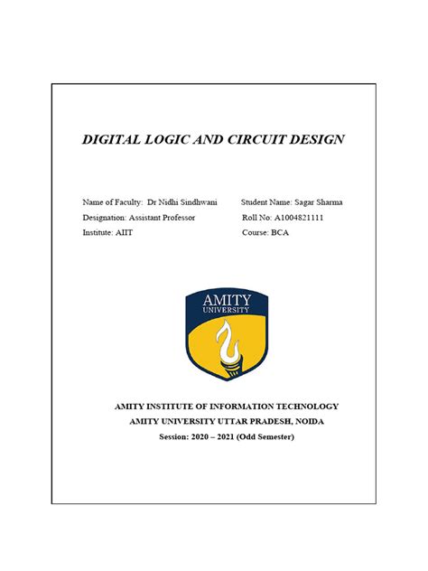 Digital Logics And Circuit Design Practical File Pdf Digital Electronics Electronic