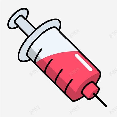 手绘卡通注射器 疫苗 红色针管 药液 药物 针 针头 针尖 针筒 针管 元素 免抠png 设计图片 免费下载 页面网页 平面电商 创意素材