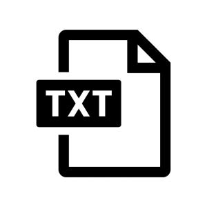 TXTファイルのシルエット 無料のAiPNG白黒シルエットイラスト