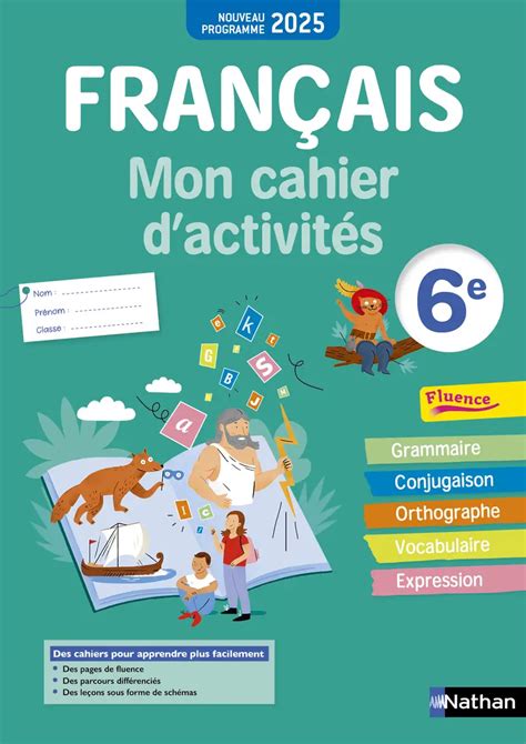 Collection Mon Cahier Dactivités Français Collège Editions Nathan