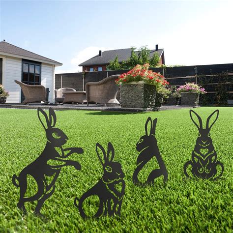 Handmade Metal Rabbit Yard Art Farmhouse Garden Decor Etsy