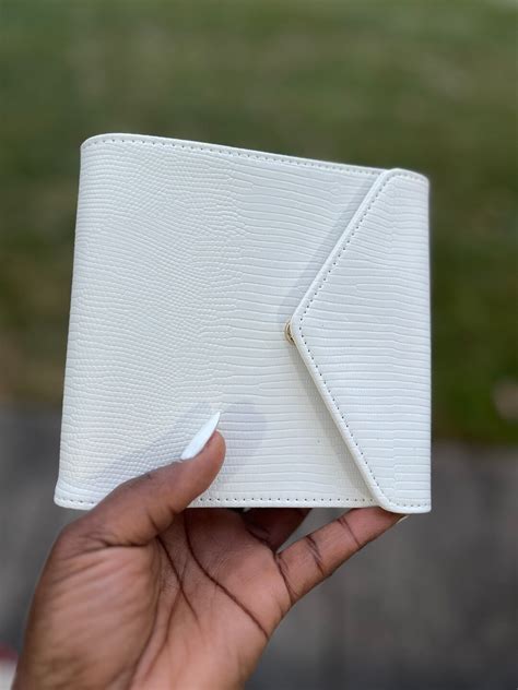 A7 V Snaplizard Leather Binder Wallet With Gold Bag Strap Etsy