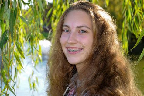 Beautiful Young Girl With Long Blond Hair Stock Image Image Of Demure