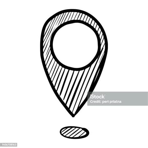 손으로 그린 좌표 위치 지점 Gps 낙서 아이콘은 흰색 배경에 격리 벡터 그림입니다 0명에 대한 스톡 벡터 아트 및 기타 이미지
