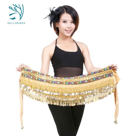 Dancewear Velvet Performance Belly Dancer Coins Belt For Ladies 100480