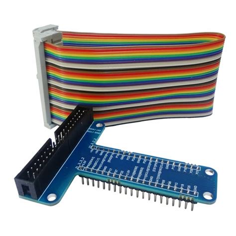 Módulo Gpio 40 Pinos Mais Cabo Jumper Azul