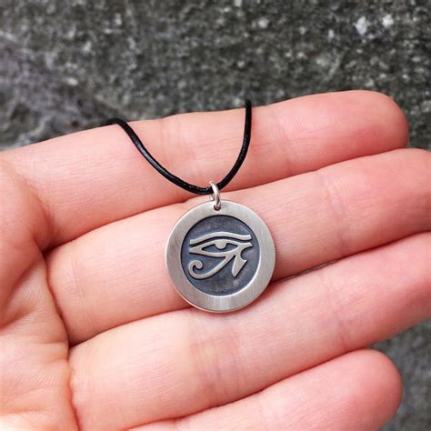 Collar De Ojo De Horus En Metal De Plata De Ley Colgante De Etsy Espa A