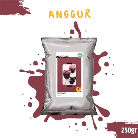 Jual Bubuk Minuman Rasa Anggur 250gr Serbuk Minuman Aneka Rasa Bubuk Minuman Kekinian