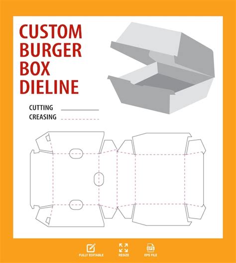 Mockup De La Línea De Matrices De Caja Personalizada Vector Premium