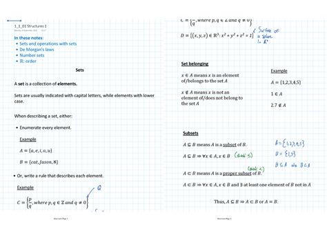 Structures Merged Class Annotated Notes In These Notes • Sets