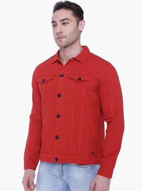 Make A Statement With A Red Denim Jacket Menzstory