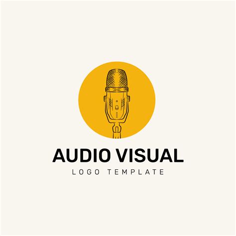Audio Visual Logo Design With Round Yellow Shape 16891241 Vector Art At