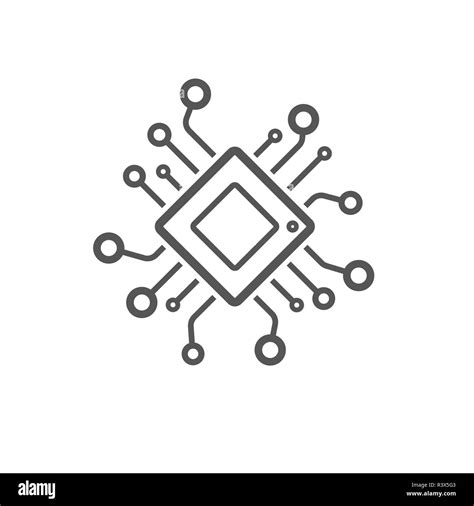 Computer Chip Chalk Icon Processor Memory Card Central Processing Unit Artificial