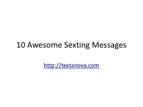 10 Awesome Sexting Messages