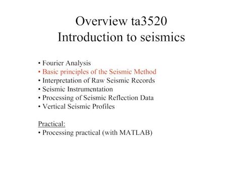 Pdf Chapter 2 Basic Principles Of The Seismic Method 01 Dokumentips
