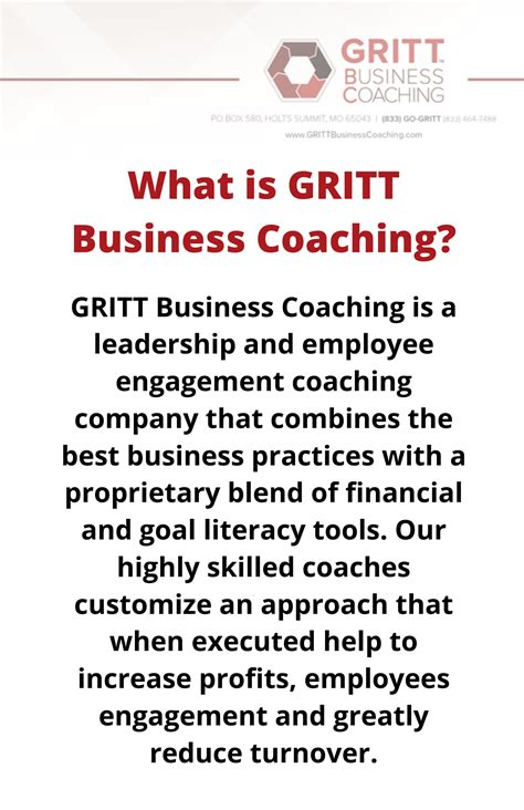 What Is GRITT GRITT Business Coaching