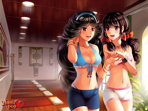 Rule 34 2girls Accurate Art Style Beli Lapran Bikini Top Black Hair