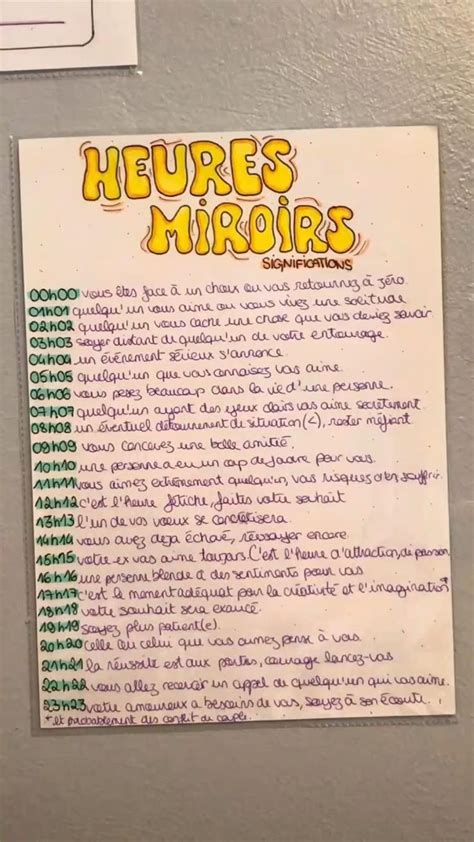 Heures Miroirs Heures Miroir Heure Miroir Signification Astuces