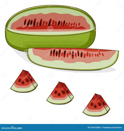 Watermelon Clip Art Vector Illustration Watermelon Slice Vector Art