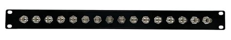 Bnc Patch Panel 75 Ohm 16 Port Black 1u Flat All Metal Connectors