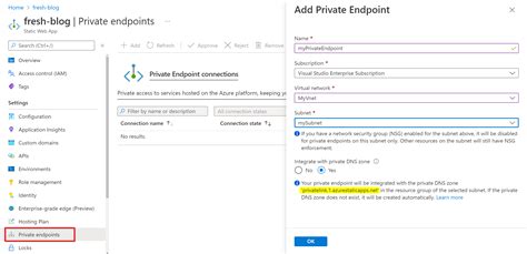 private endpoint dns zone name is different from what is shown in