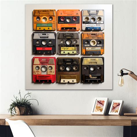 Lark Manor™ Vintage Cassette Collages Ii Cassette Tapes Metal Wall