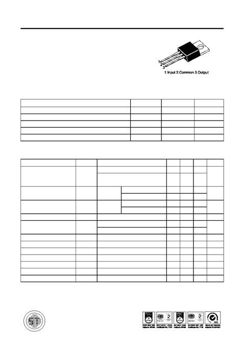 7812 Datasheet 1 3 Pages Semtech Elec 3 Terminal 1 A Positive