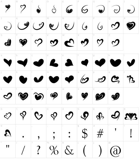 fotograami hearts font download