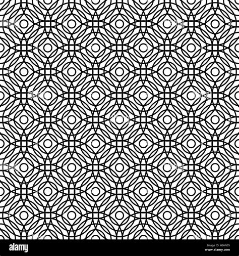 Seamless Black And White Grid Pattern Stock Vector Image And Art Alamy