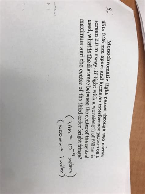 Solved Monochromatic Light Passes Through Two Narrow Slits