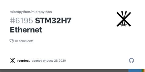 STM H Ethernet Issue Micropython Micropython GitHub