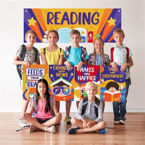Buy Decorably 40x14 Reading Posters For Classroom Elementary Library Posters For Elementary