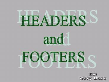 PPT HEADERS PowerPoint Presentation Free To View Id B B MjI M