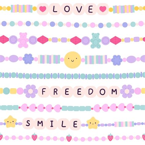 Free Printable Friendship Bracelet Patterns Vectors And Illustrations For
