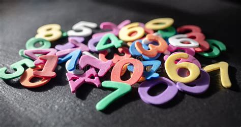 Math Numbers Learning Mathematics School And Education Concept Stock