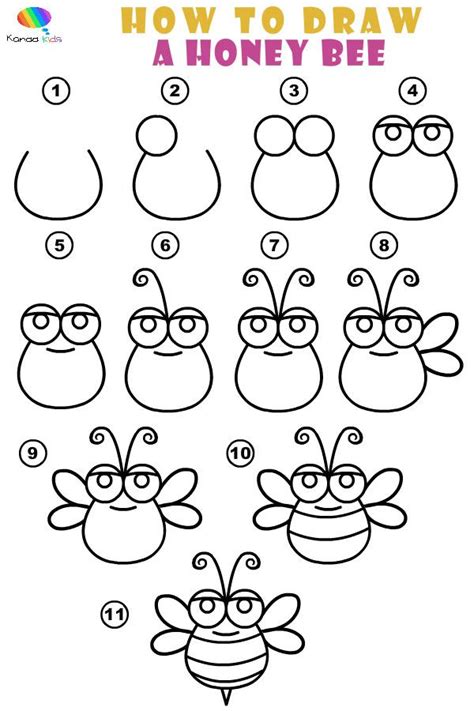 How To Draw A Cute Honey Bee Artofit