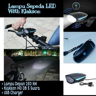 Jual TaffLED Lampu Depan Sepeda Battery Charge LED Cree XPG Dengan Klakson Shopee Indonesia