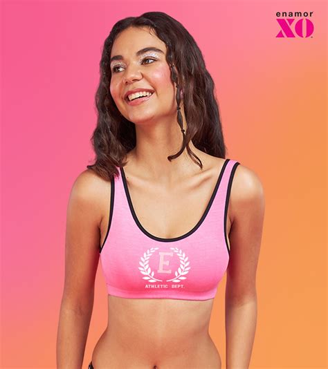 Enamor Xo Candy Pink Non Wired Removable Padding Regular Bra Zenya