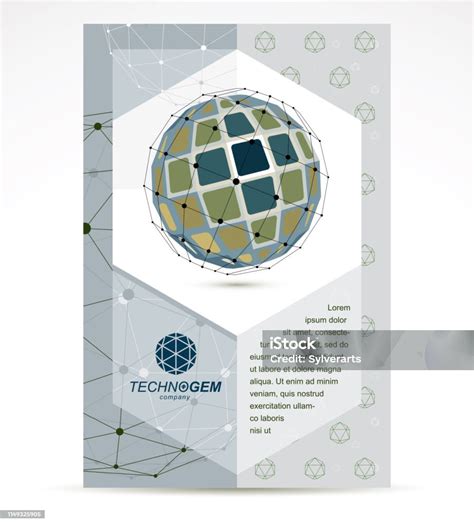 Desain Sampul Buklet Tema Teknologi Baru Halaman Depan Bentuk