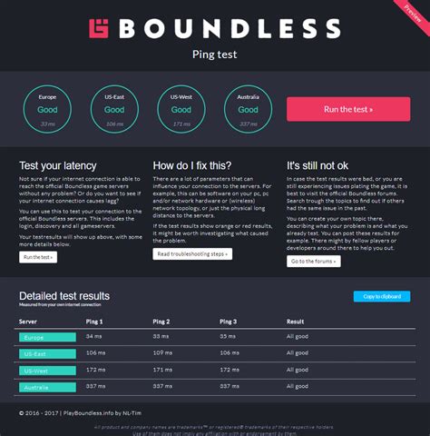 Community Project Boundless Server Status Ping Test General Boundless Community