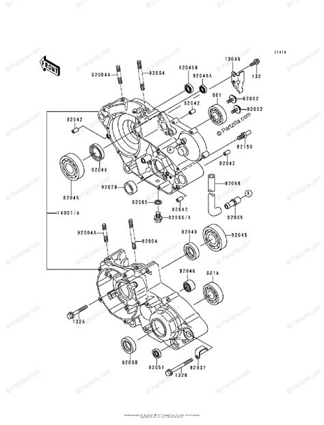 Kawasaki Motorcycle 1995 Oem Parts Diagram For Crankcase