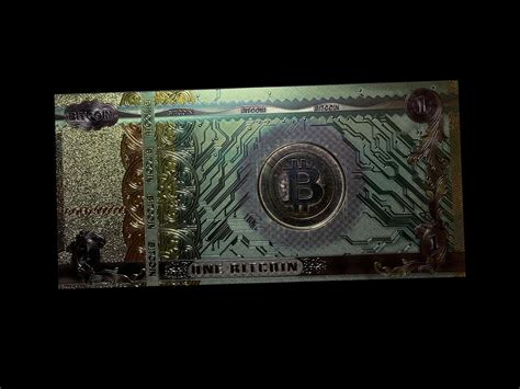 Bitcoin Note Golden 1 Btc Banknote